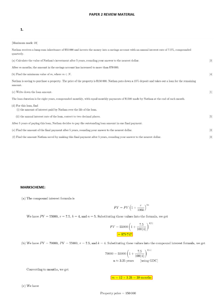 Paper 2 Review Material | PDF