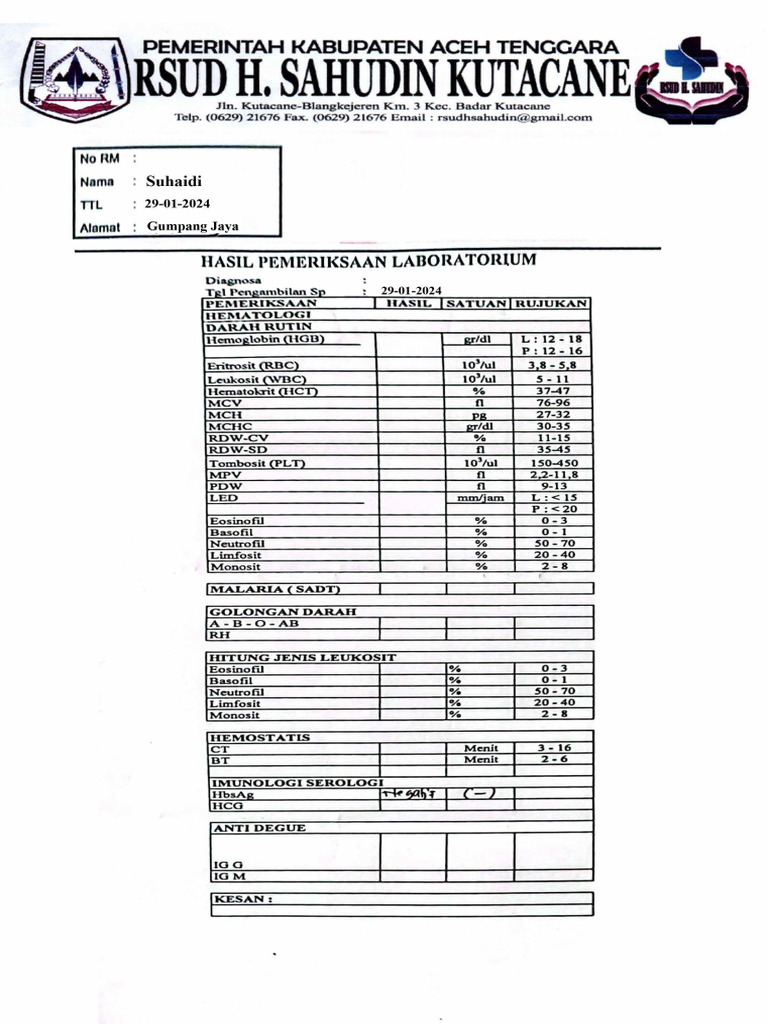 Pemeriksaan Laboratorium-1 | PDF
