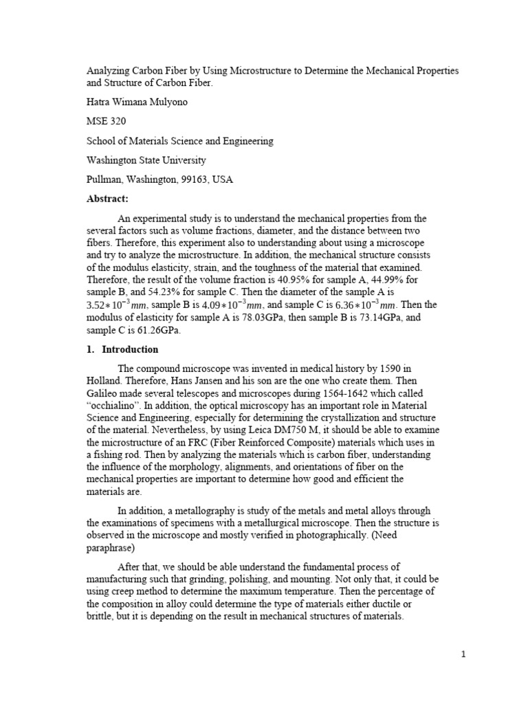 Introduction To Optical Micros | PDF | Composite Material | Young's Modulus