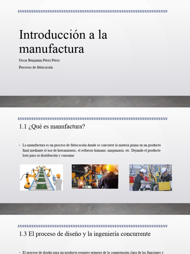 Introducción A La Manufactura | PDF | Calidad (comercial) | Diseño