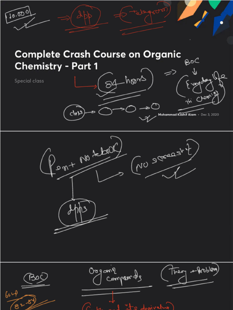 Complete Crash Course On Organic Chemistry Part 1 With Anno | PDF