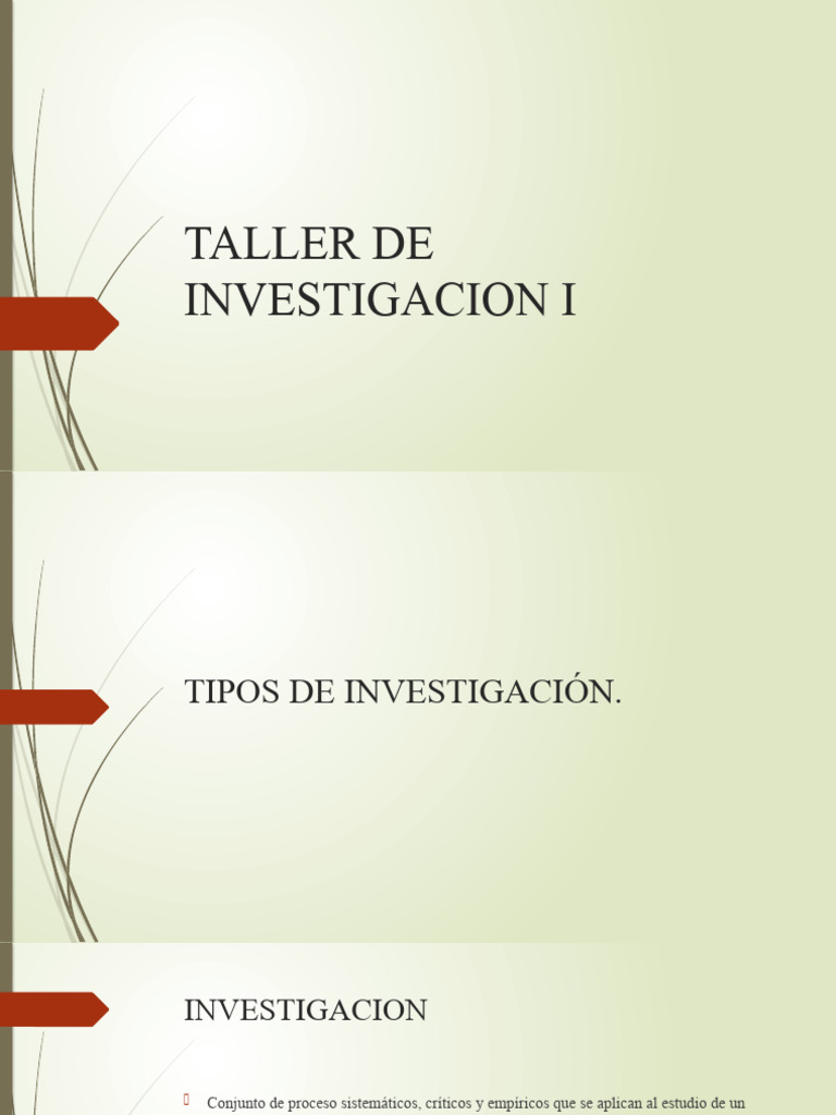 Taller de Investigacion I Completo | PDF | Experimentar | Conocimiento