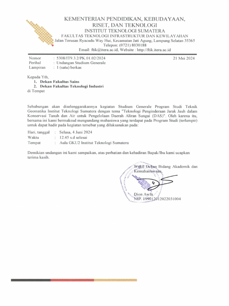 5308 Undangan Studium Generale_GT Scan | PDF