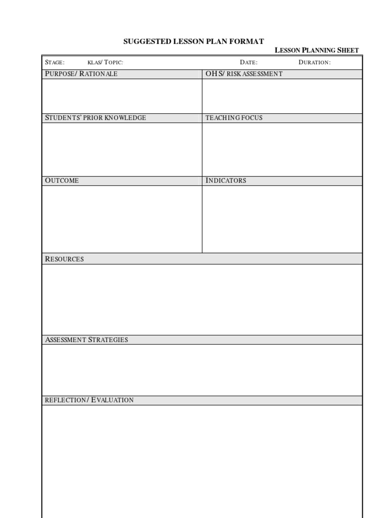 Lesson Plan Proforma | PDF | Educational Assessment | Lesson Plan