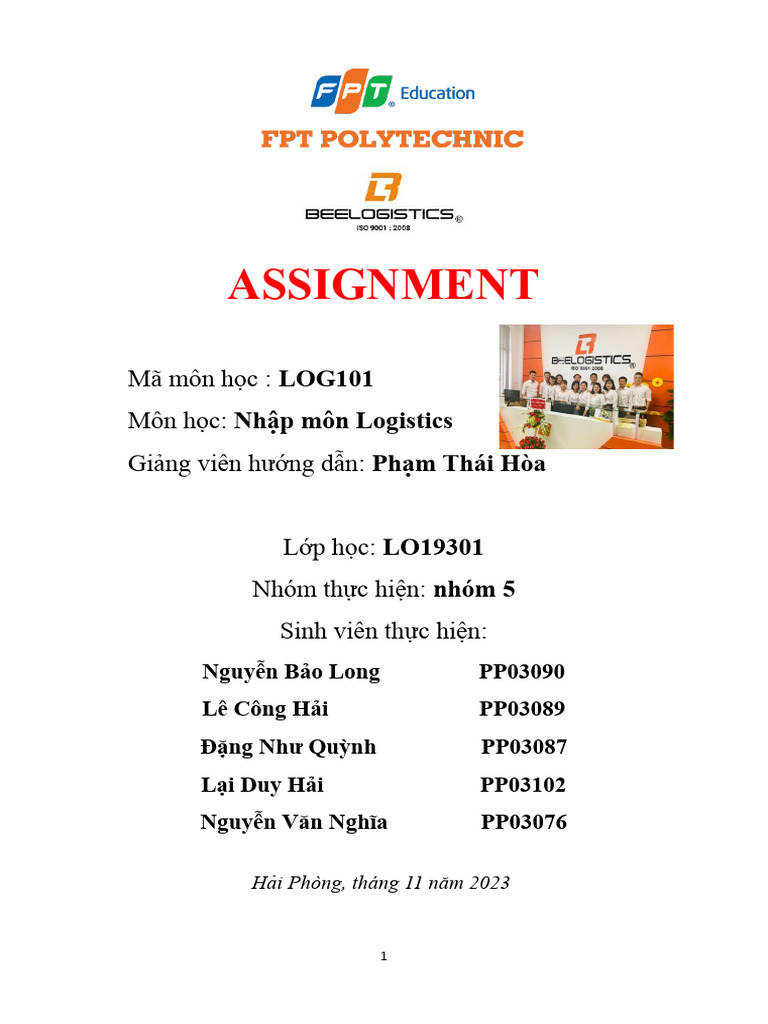 Assignment Logistics Moi16 | PDF