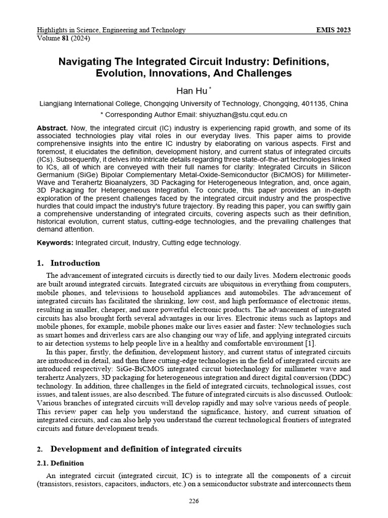 Navigating The Integrated Circuit Industry Definit | PDF | Integrated ... Navigating The Integrated Circuit Industry Definit | PDF | Integrated ...