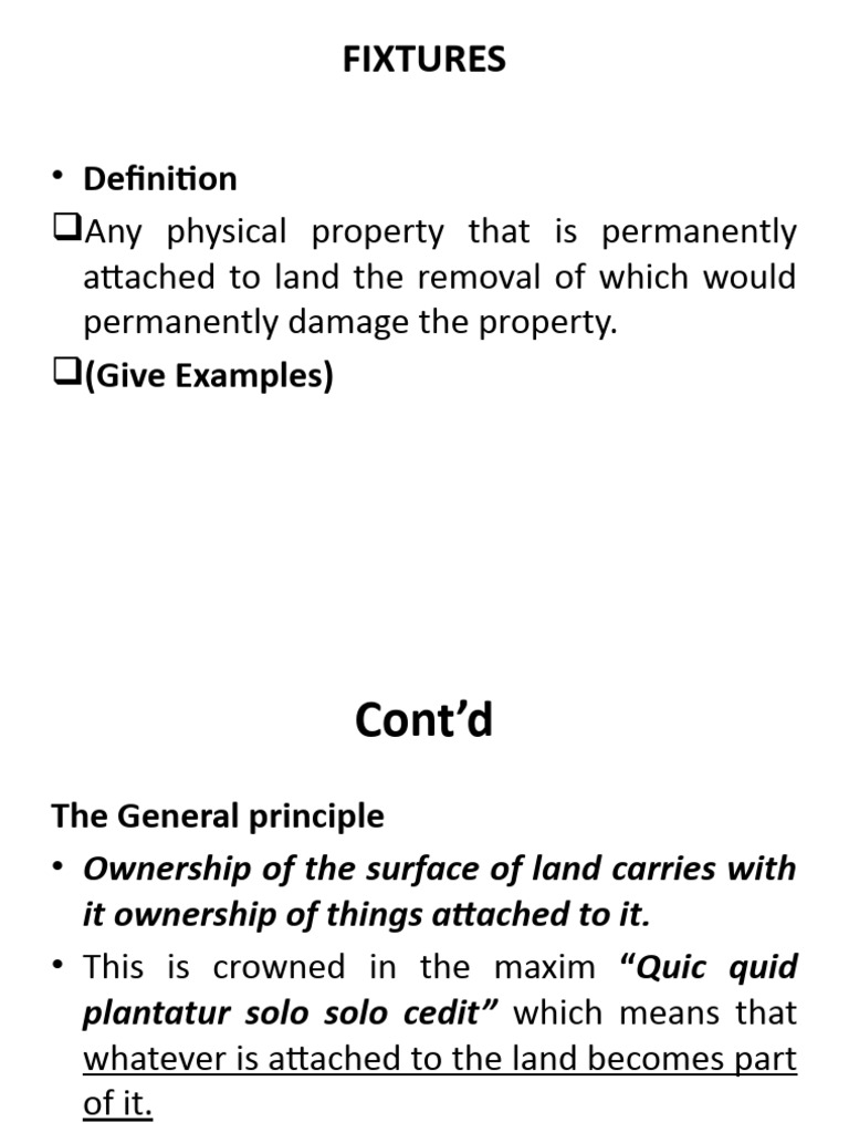 2. FIXTURES | Download Free PDF | Leasehold Estate | Common Law