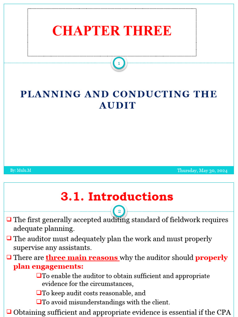 Chapter Three | PDF | Audit | Financial Audit