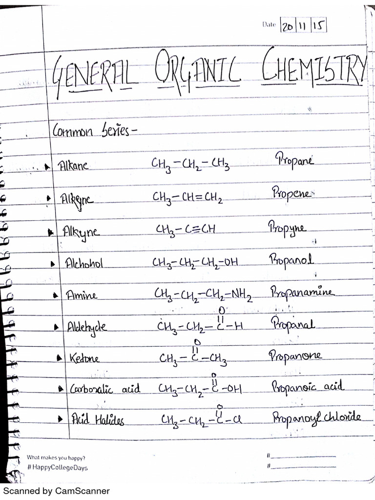 Some Common Names in Organic Chemistry | PDF