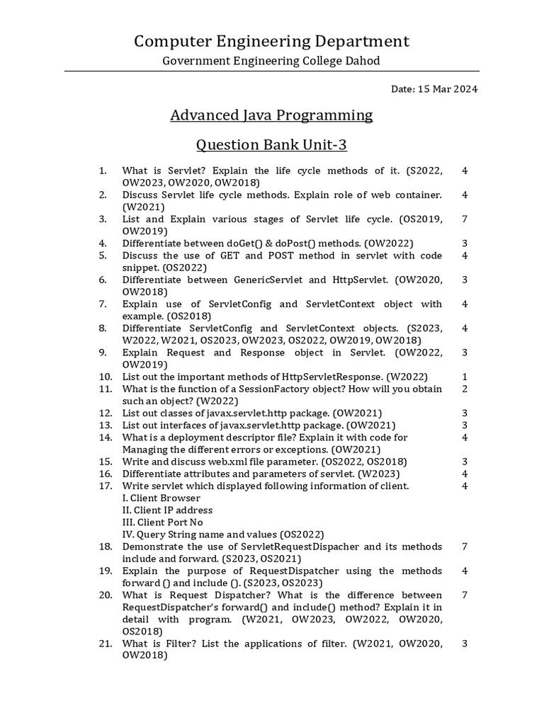 Question Bank Unit-3 | PDF | Http Cookie | World Wide Web