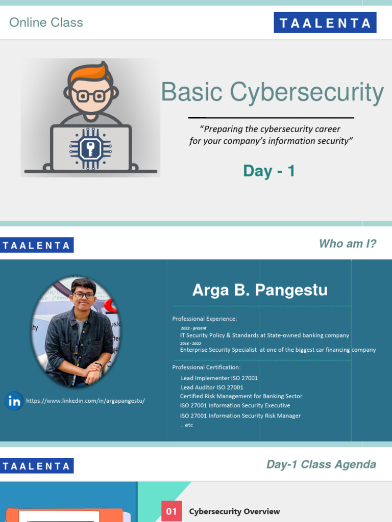 Taalenta Basic Cybersecurity Class - Day 1 | PDF