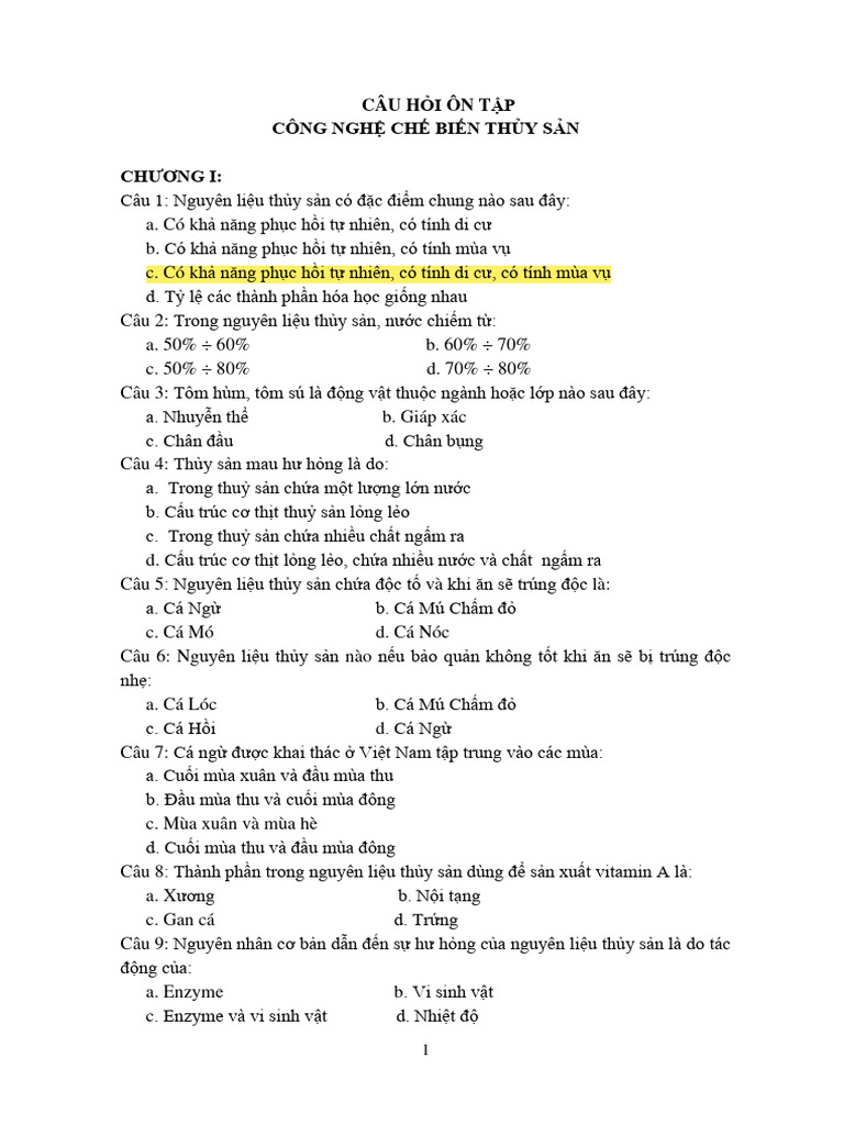 ÔN TẬP CNCBTS K43 | PDF