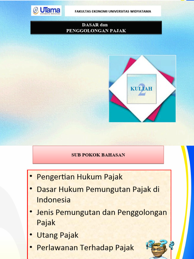 Penggolongan dan Dasar Hukum Pajak | PDF