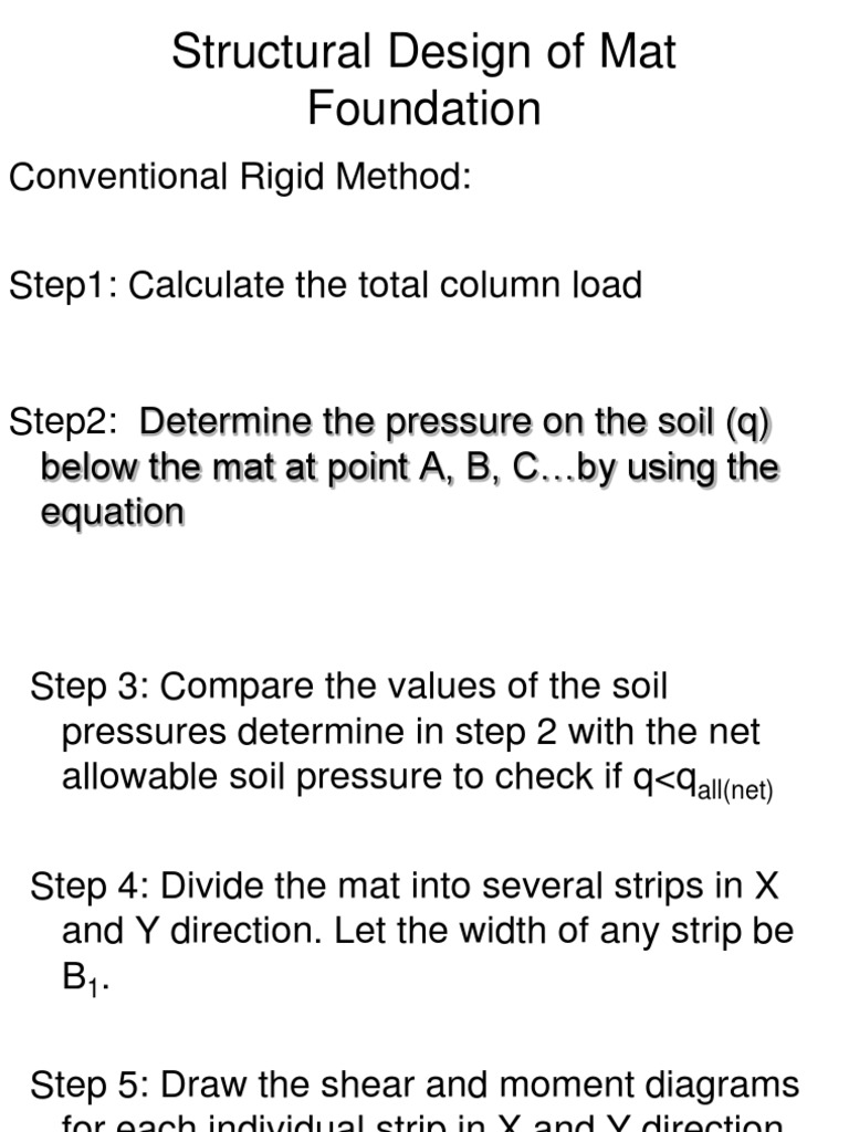 Mat Foundation Structural Design Guide | PDF | Pressure | Mechanics