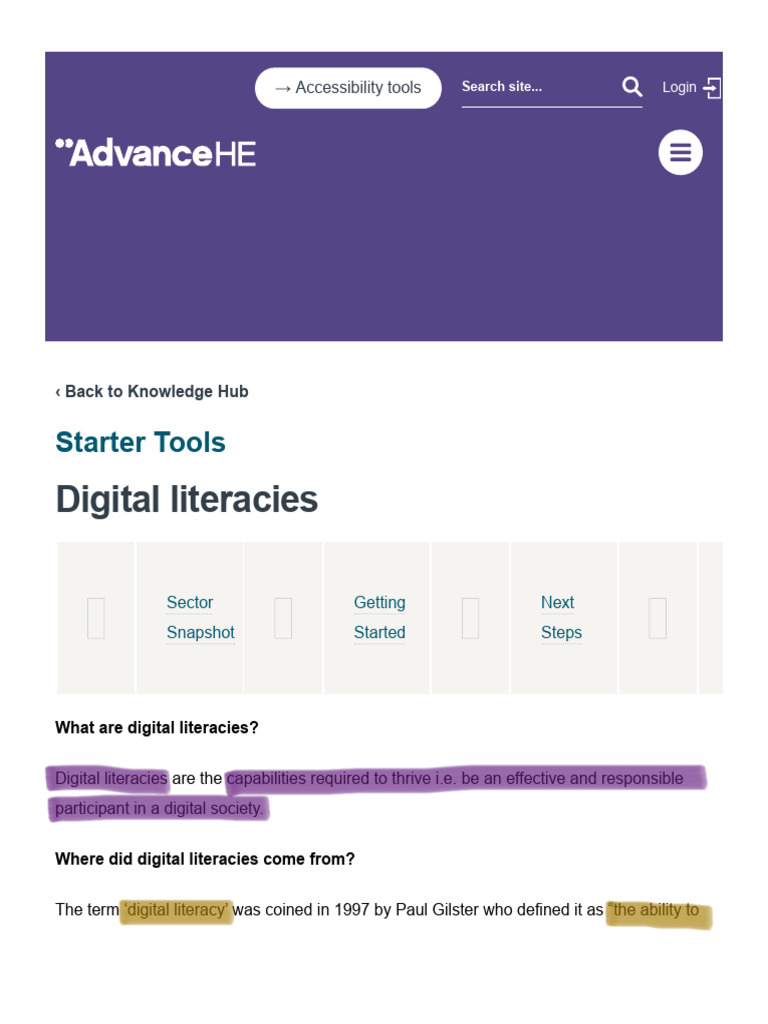Digital Literacies | Advance HE | PDF | Literacy | Learning