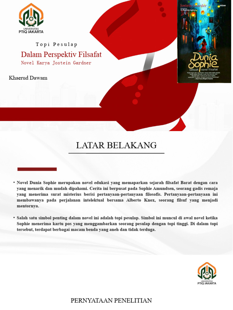 Makna Topi Pesulap dalam Filsafat Sophie | PDF