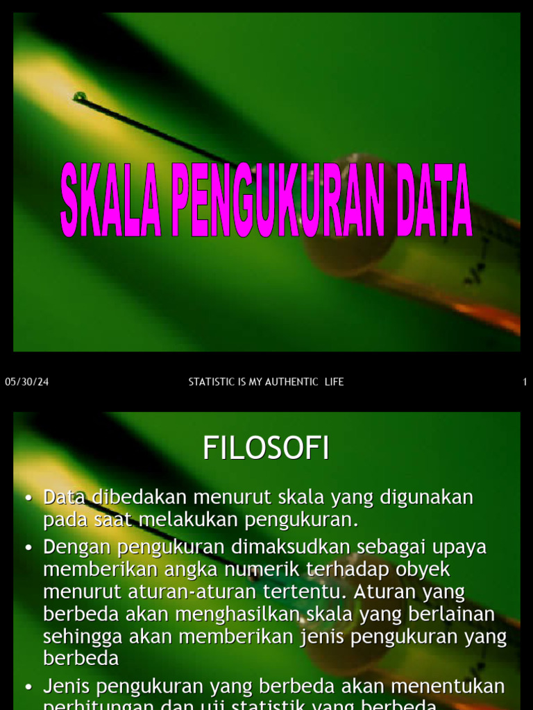 Materi 2 Skala Pengukuran Data | PDF | Karier & Perkembangan | Sains ...