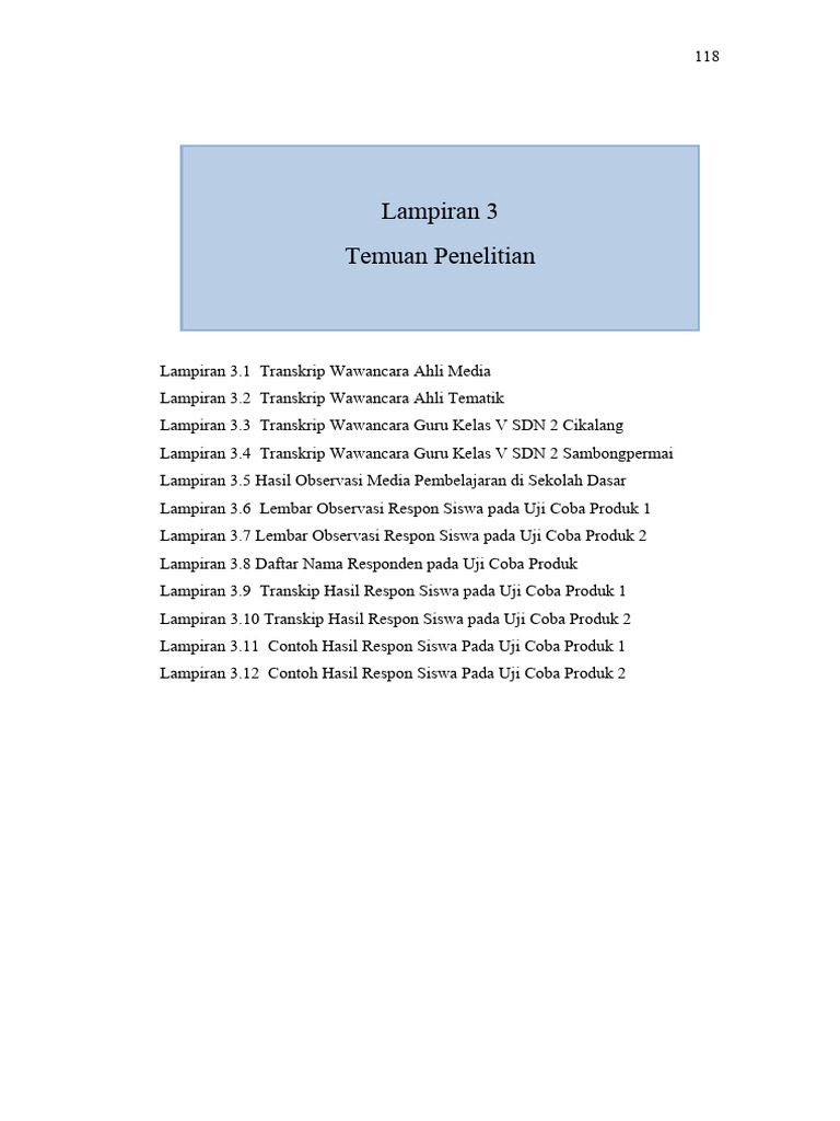 Lampiran 3 Temuan Penelitian | PDF