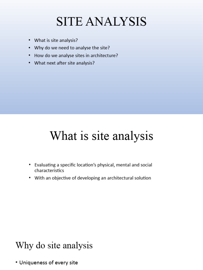 Site Analysis | PDF | Earth Sciences