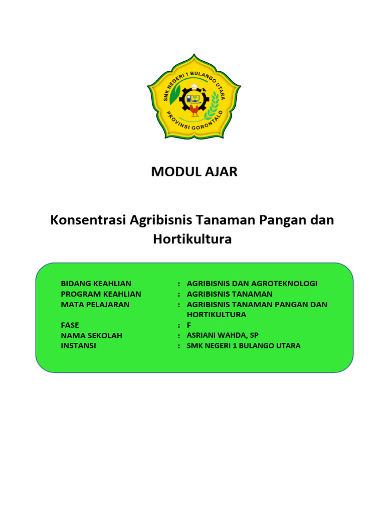 Modul Ajar Agribisnis Tanaman Pangan Dan Hortikultura - Pembibitan Tanaman Hias - Fase F | PDF