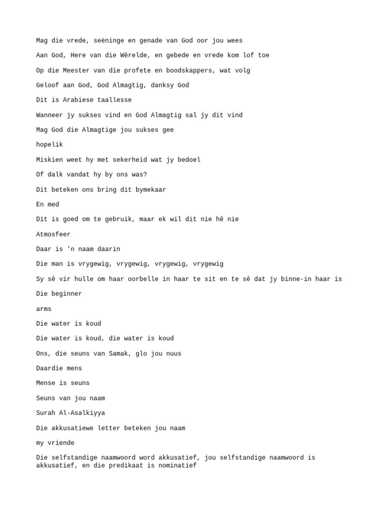(Afrikaans) Madina arabic book two lesson - 01 - part - 01 دروس اللغة ...