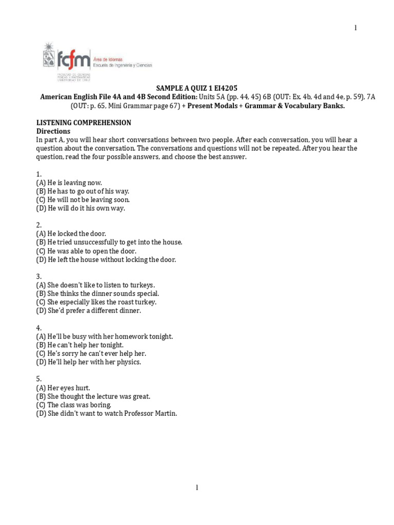 Sample Quiz 1 EI4205 Versio 769 N A PDF | PDF | Earth Sciences