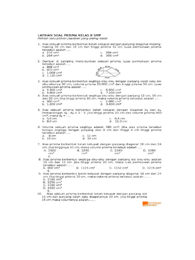 Latihan Prisma | PDF