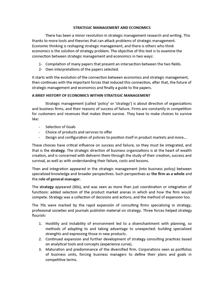 Resumen Rumelt | PDF | Strategic Management | Economics