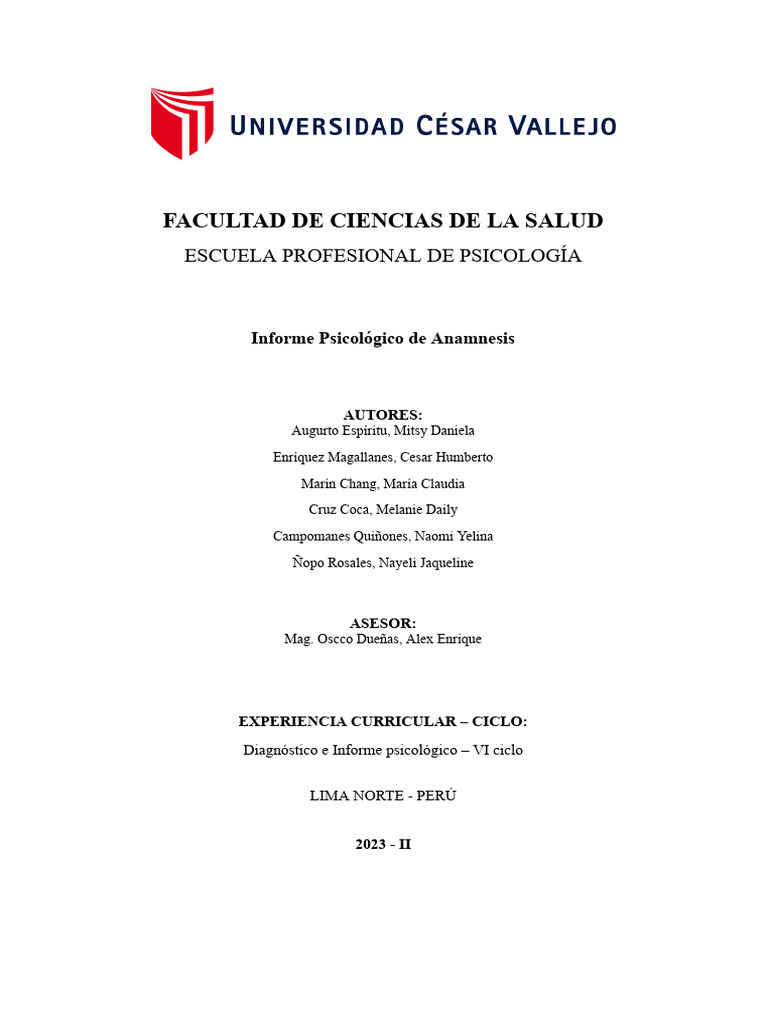 Anamnesis Diag e Inf - 1 Unidad PDF | PDF | Sicología | Ira