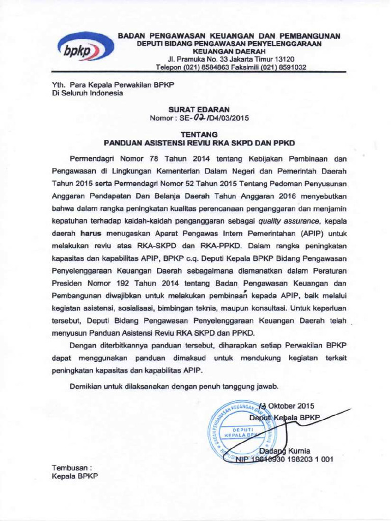 Panduan BPKP Reviu Rka | PDF
