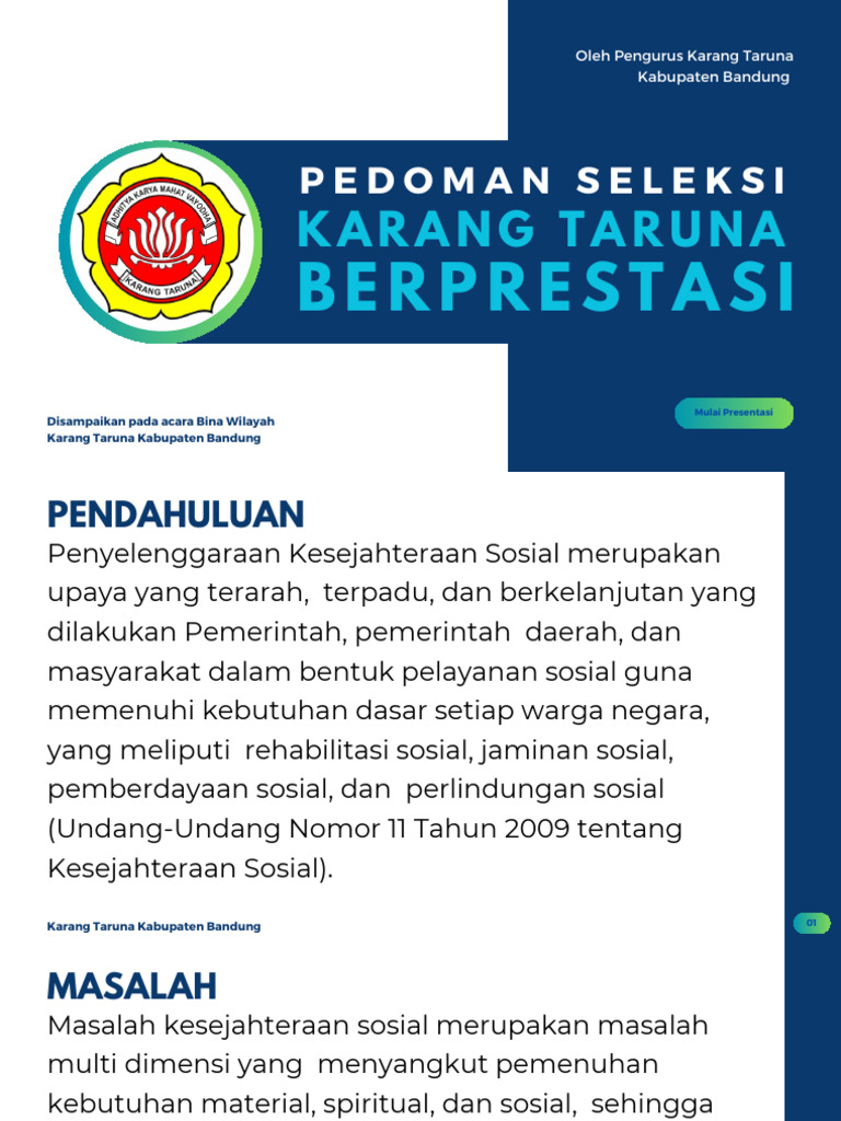 Seleksi Karang Taruna Berprestasi Bandung | PDF | Gaya Hidup