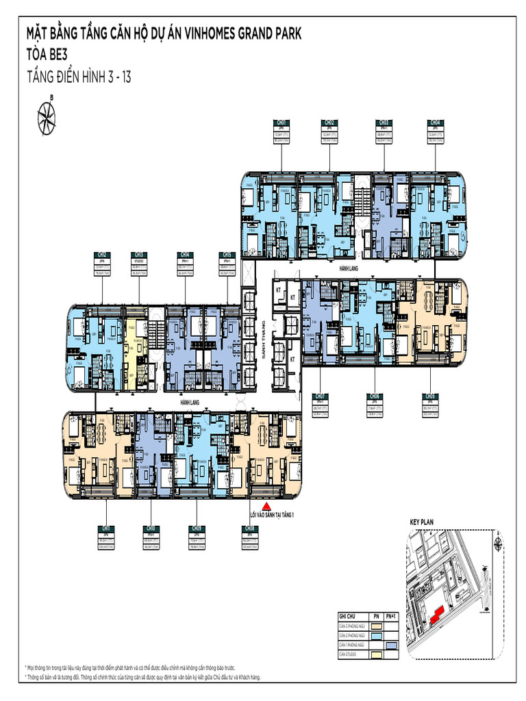 Q9.CT - Pk4.b4-Ktv-Td-Ty-Dr-A-1803 - Mặt Bằng Đổ Màu Tầng 3-13 - Be3 ...