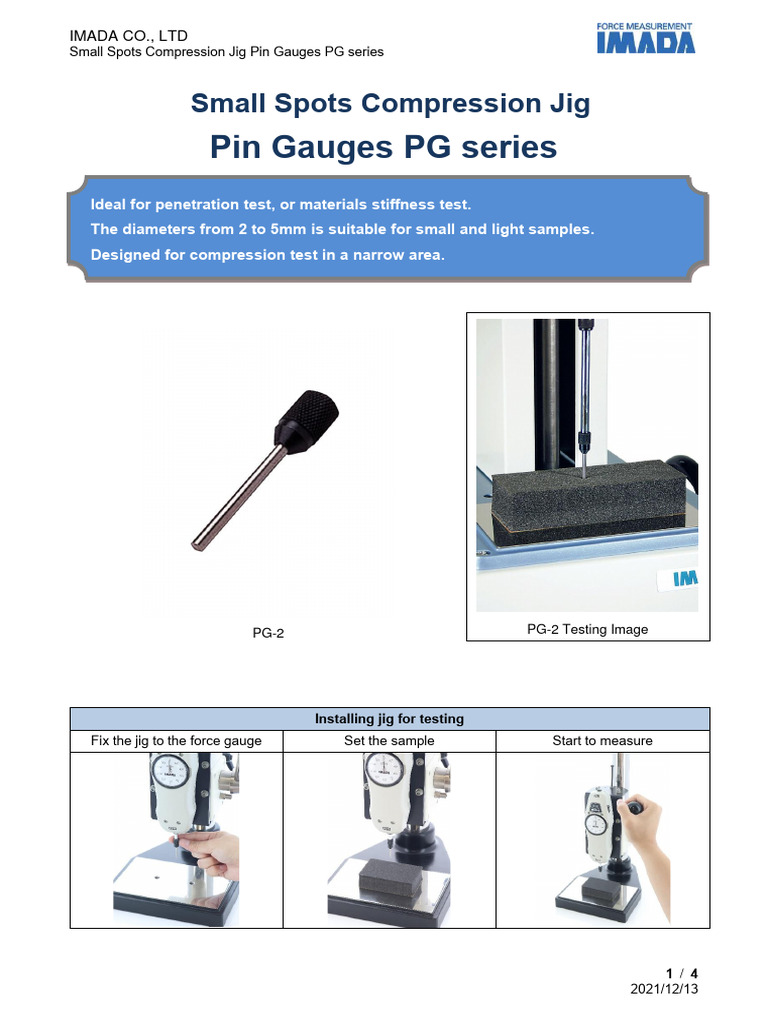 imada - PG Series | PDF | Force | Equipment
