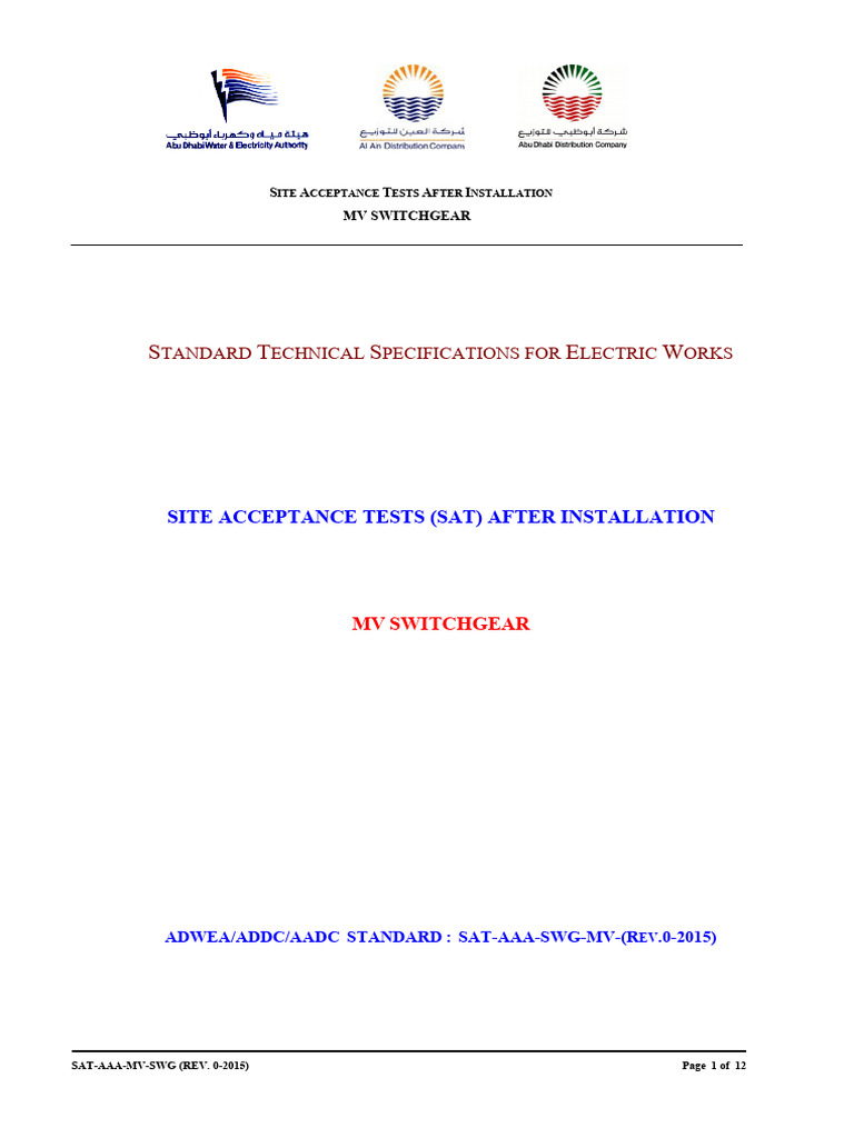Adwea/addc/aadc Standard: Sat-Aaa-Swg-Mv - (Rev.0-2015) | PDF ...