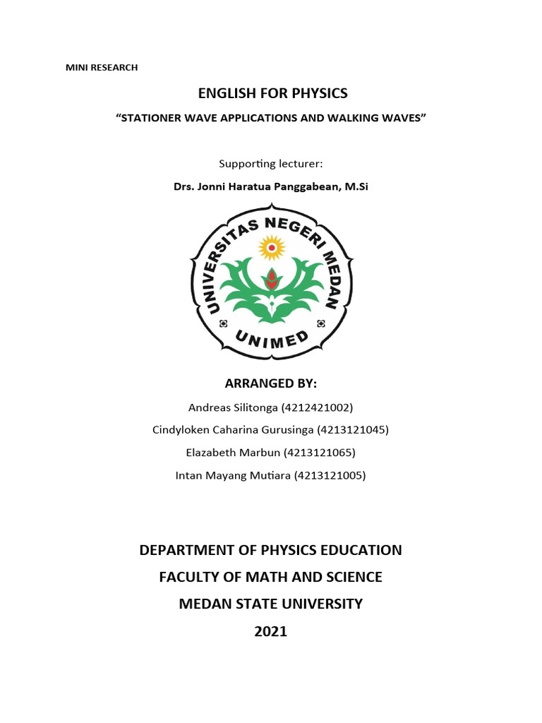 MR EFP Elazabeth Marbun PSPF2021C | PDF | Waves | Sound