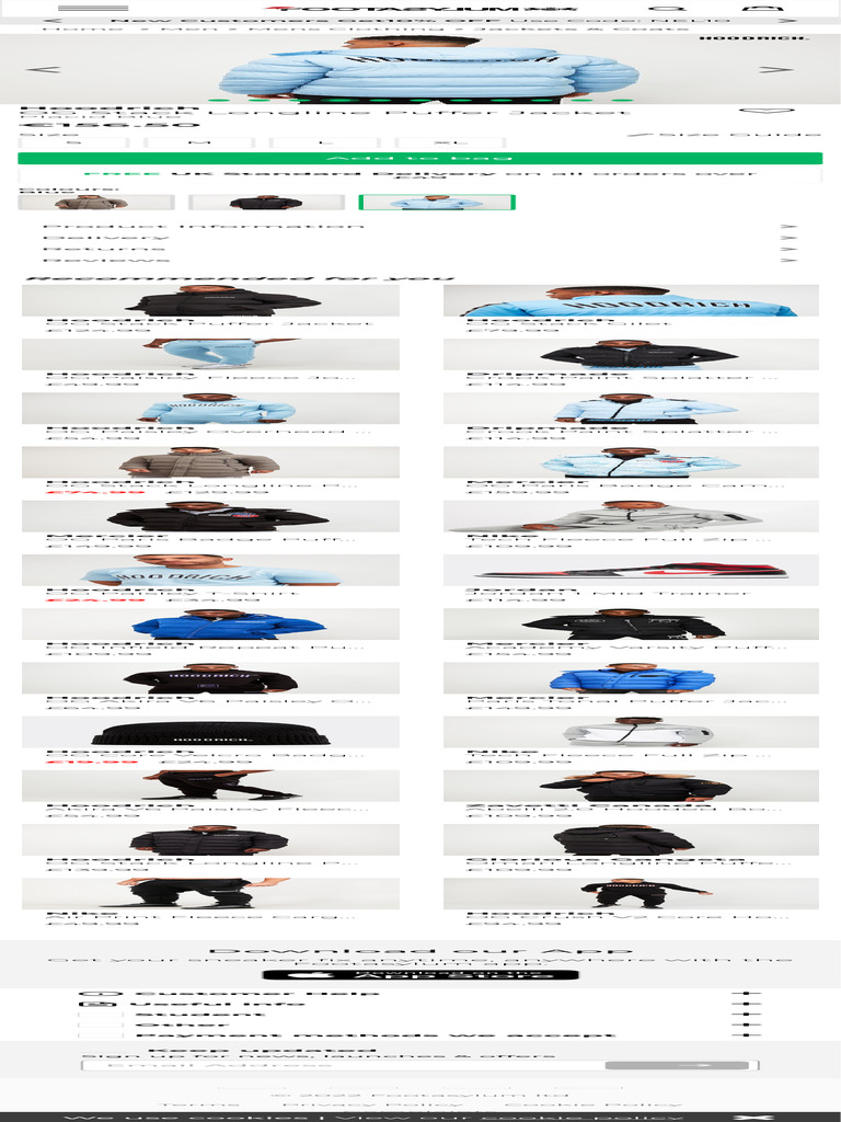 Hoodrich OG Stack Longline Puffer Jacket Placid Blue Footasylum | PDF ...