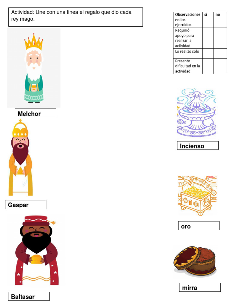 Actividades educativas sobre los Reyes Magos | PDF | Reyes Magos ...