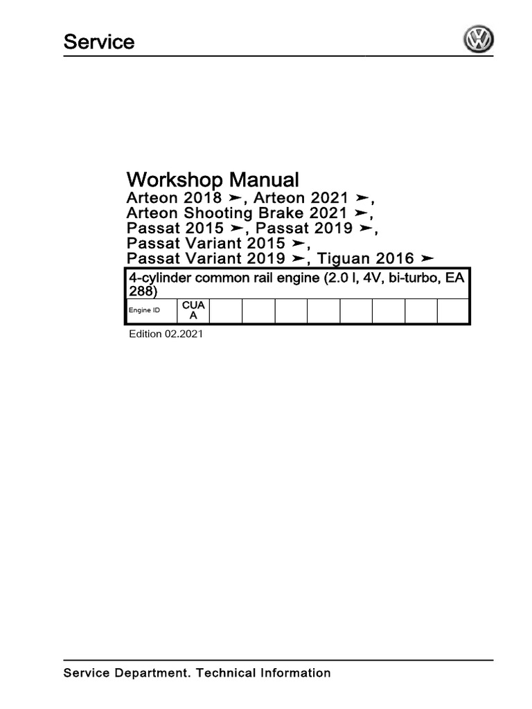 Engine Cuaa Repair Manual Eng | PDF | Internal Combustion Engine ...