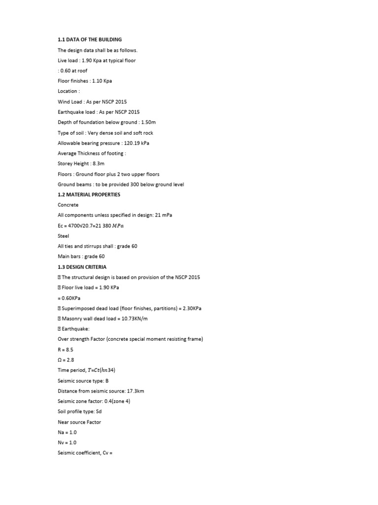Design of 2-Storey Building-With RD | PDF | Structural Load ...