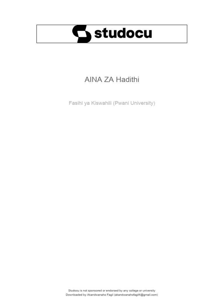 aina-za-hadithi | PDF