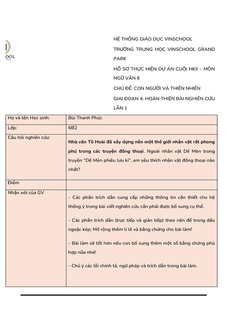 Phieu Giai Doan 4 | PDF
