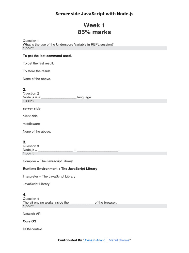 Quiz Pdf Java Script Computer Programming