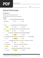 GE 9 Test Answers | PDF | English Language | Word