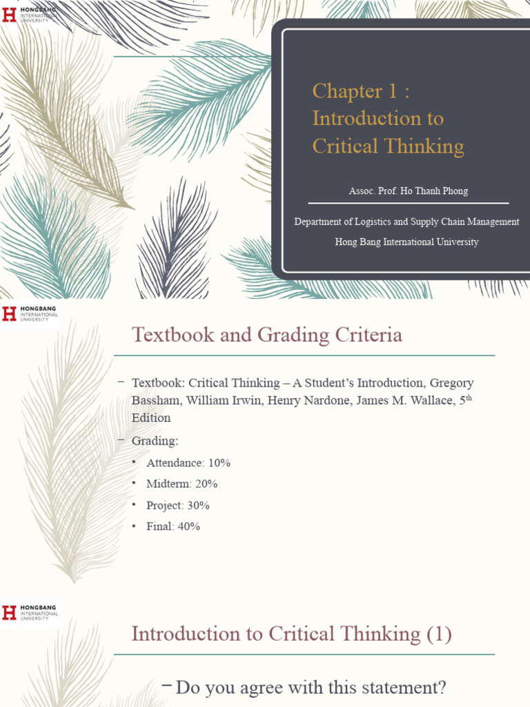 Chap1 Material | PDF | Critical Thinking | Thought