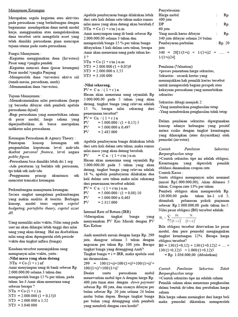 CTTN Manajemen Keuangan | PDF | Hukum