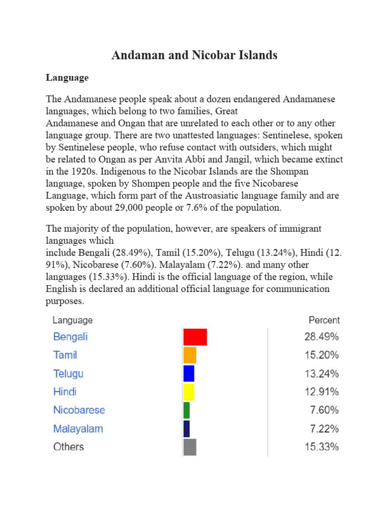 Andaman and Nicobar Islands Overview | PDF | Earth Sciences | Physical ...
