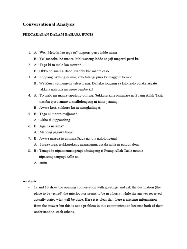 Conversational Analysis | Download Free PDF | Question | Grammar
