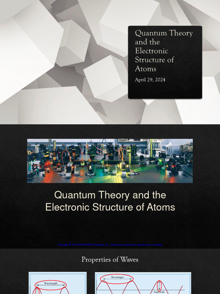 Quantum Theory and The Electronic Structure of Atoms | PDF | Atomic ...