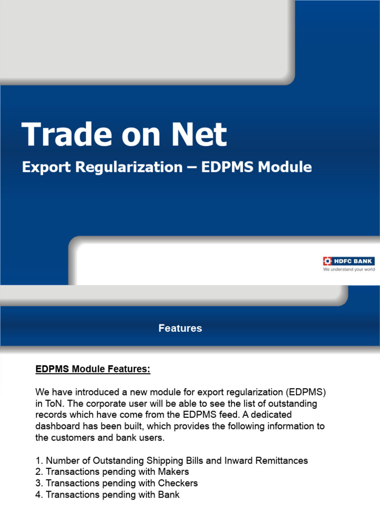 Export Regularization - EDPMS | PDF