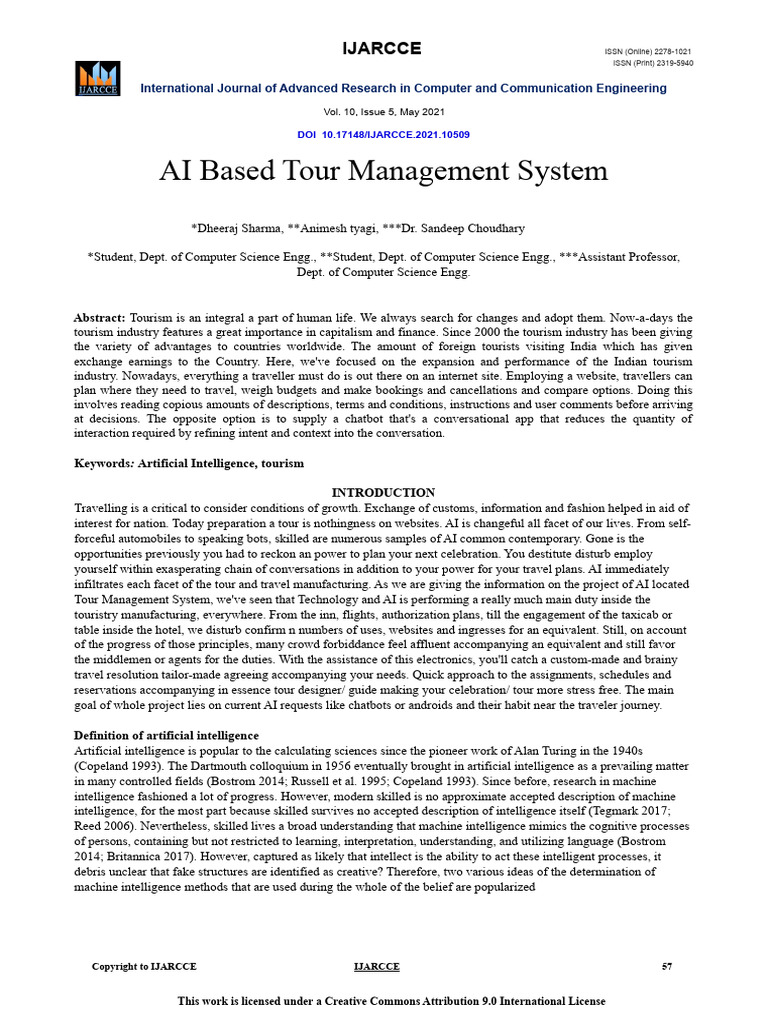 Ijarcce 2021 10509 | Download Free PDF | Artificial Intelligence | Intelligence (AI) & Semantics